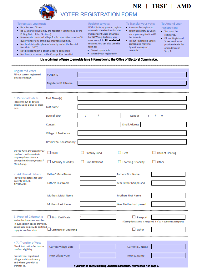 Ofisa o le Komisi o Faiga Palota – Office of the Electoral Commission